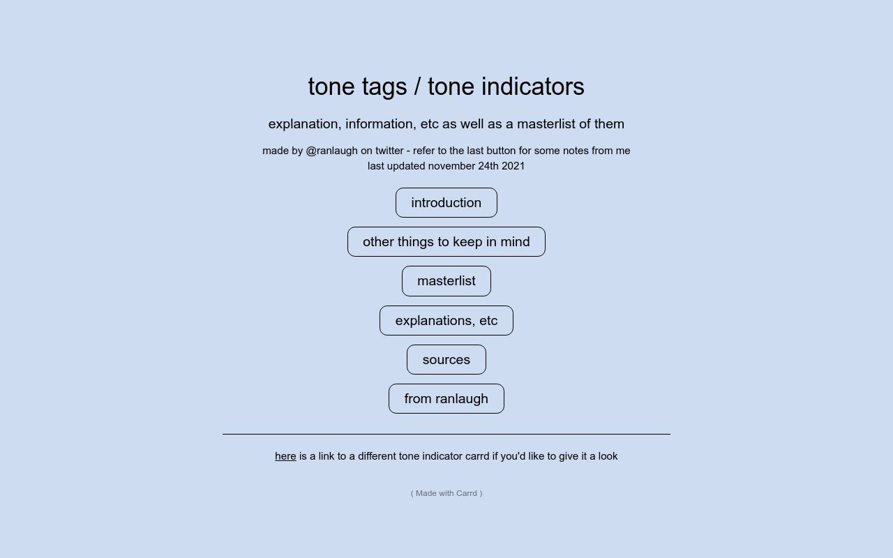Tone Tags Tone Indicators Tone Tags Tone Indicators